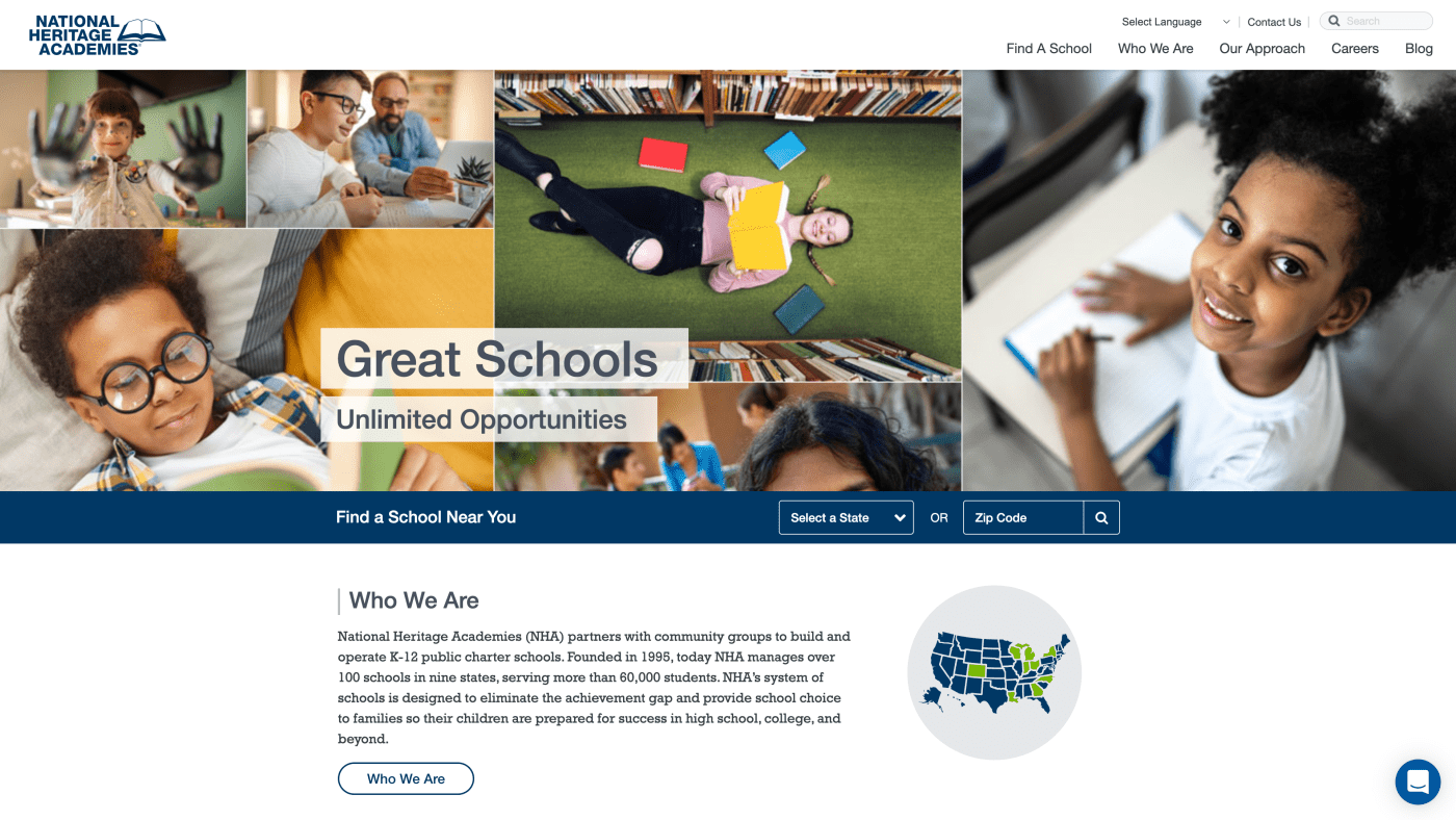 National Heritage Academies, Kentico Implementation - BizStream