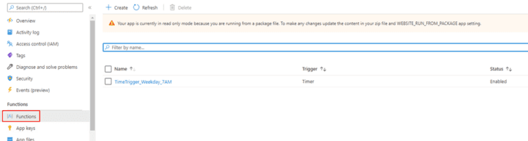 Timer Triggered Azure Functions In C With 6 Bizstream
